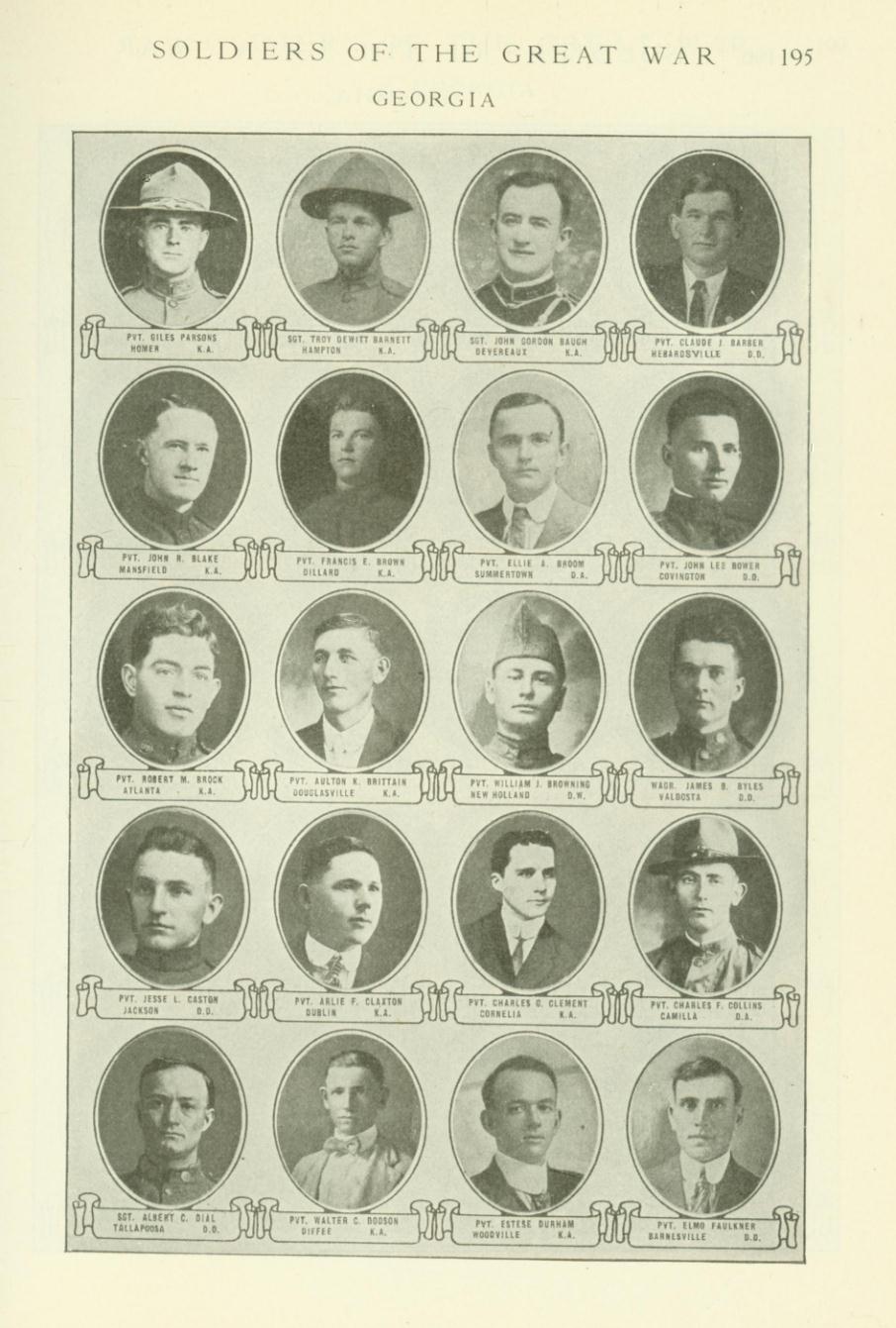 WW1 Soldiers of Georgia